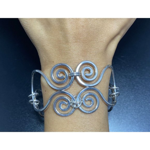 Estate | Jewelry | Vintage Sterling Silver Mid Century Modern Swirled ...